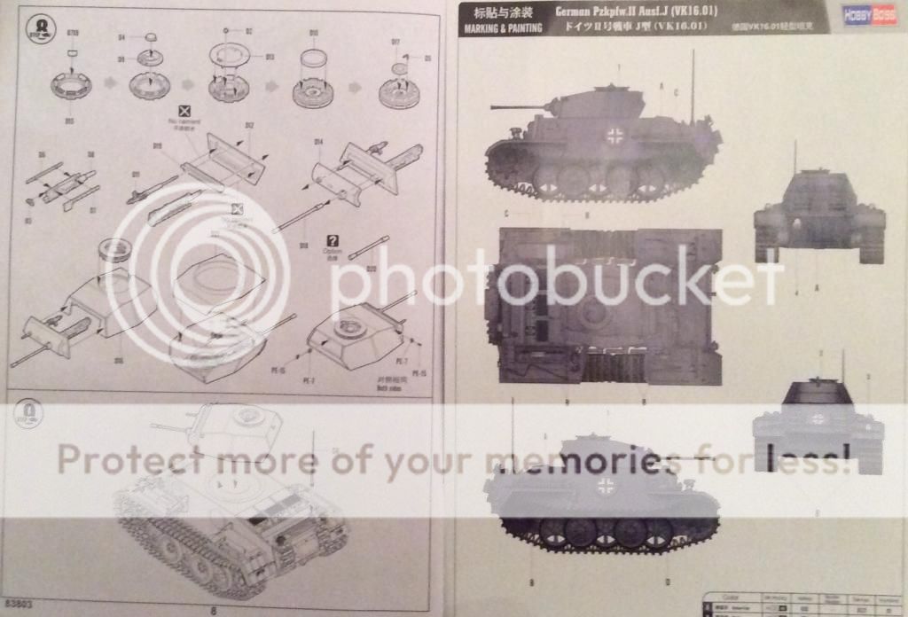 Pzkpfw.II Ausf.J (VK1601) HobbyBoss Kit No.83803 - International Scale ...